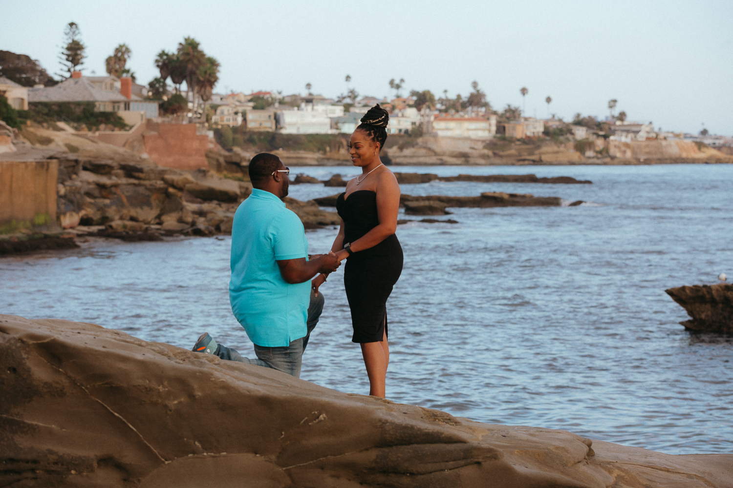 La Jolla Cliffs Proposal | Robert + Jalena - Melissa Montoya Photography