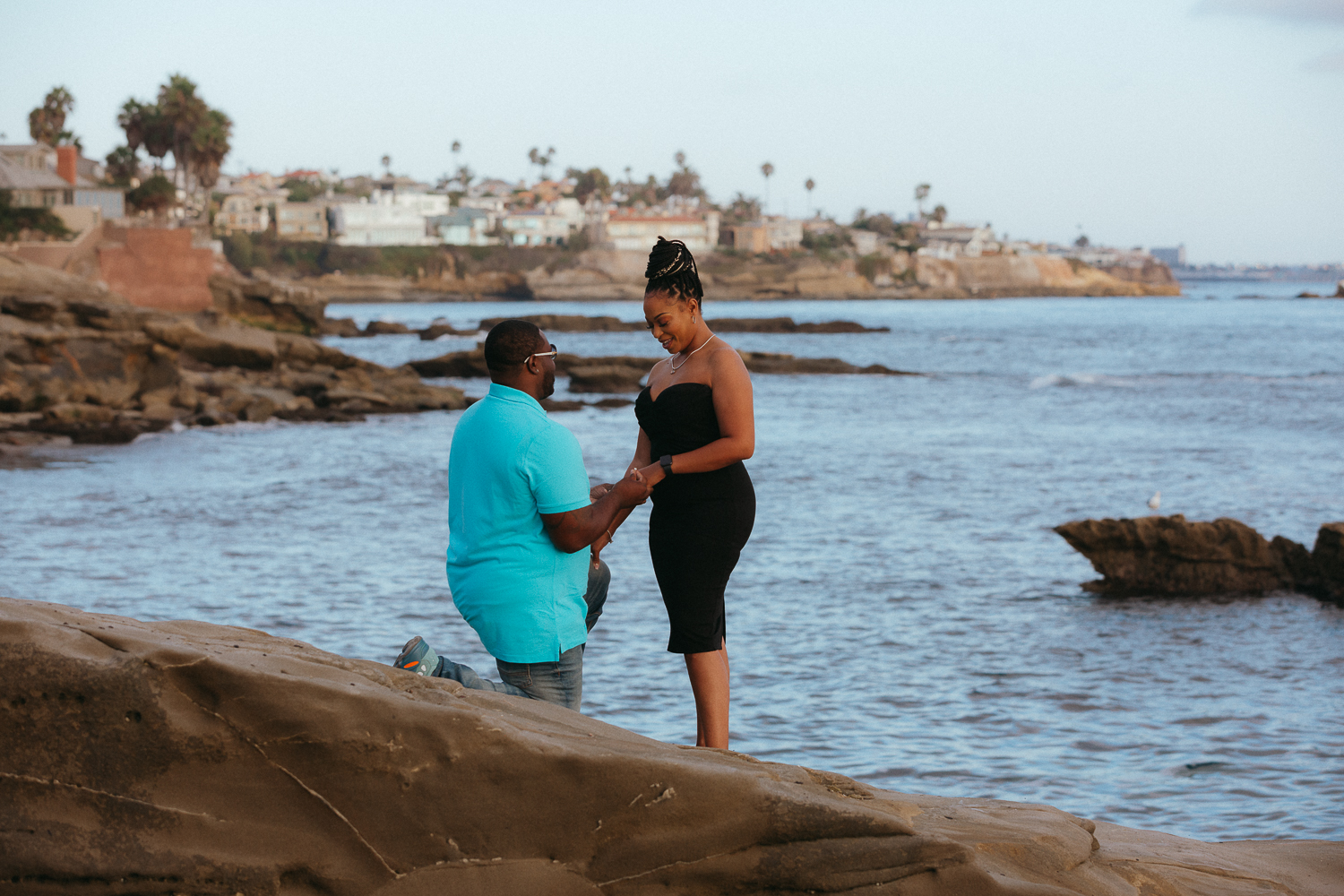 La Jolla Cliffs Proposal | Robert + Jalena - Melissa Montoya Photography